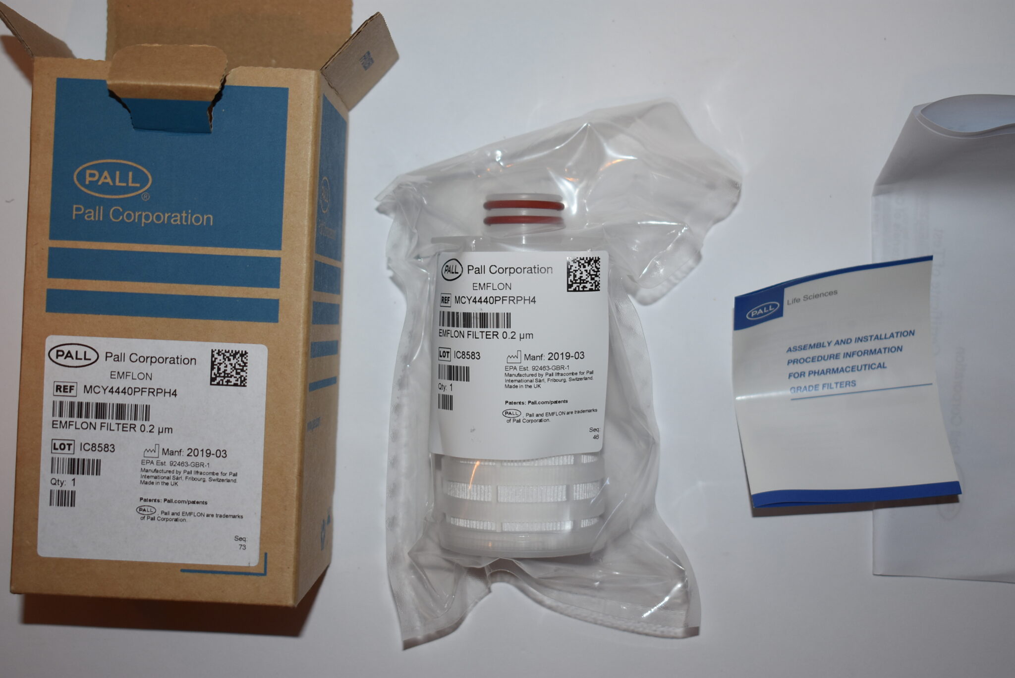 Pall Emflon 2um filter MCY4440PFRPH4 (Includes Certificate of Test ...